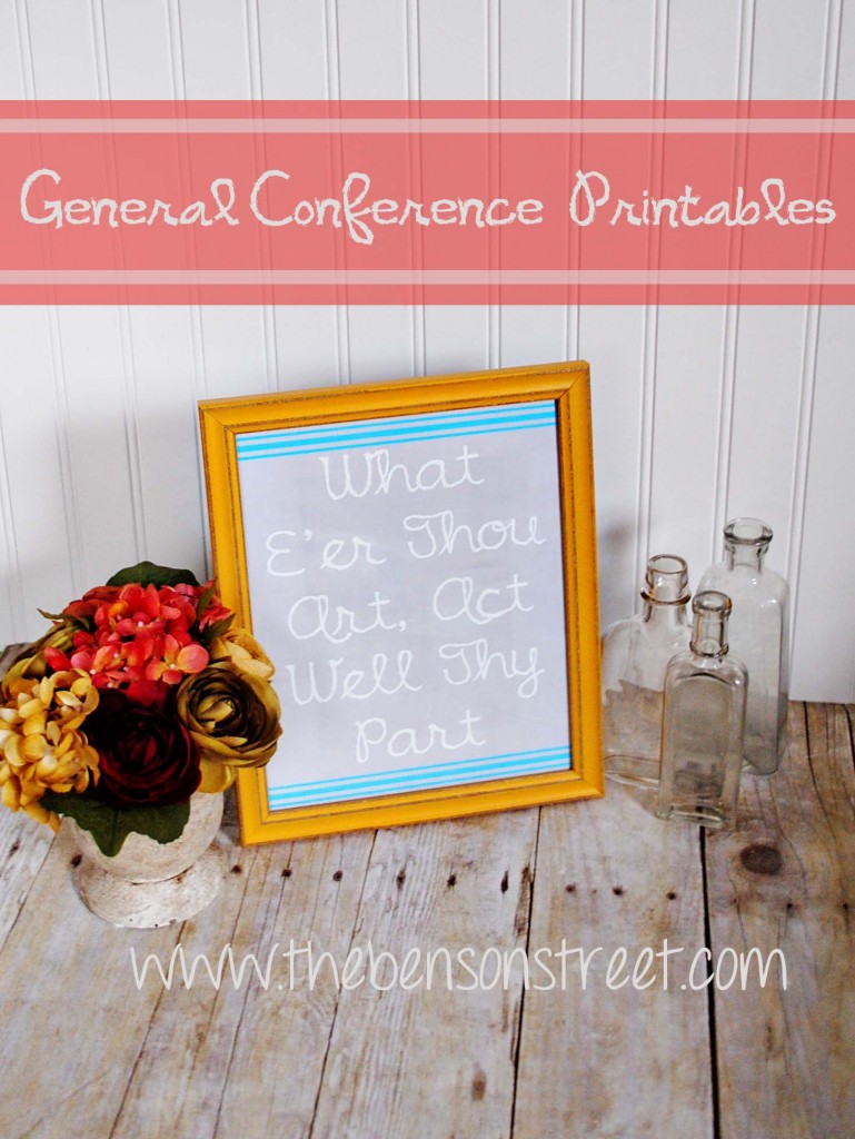 General Conference Printables - The Benson Street