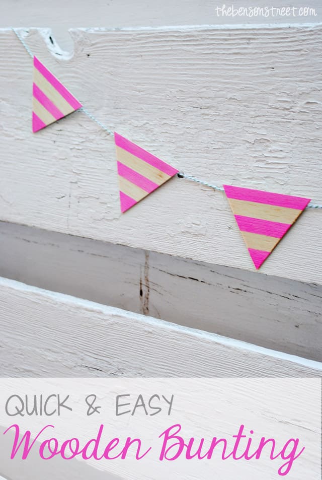 Wooden Bunting - The Benson Street