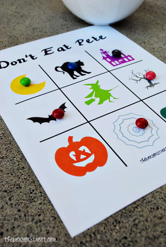 Free Printable Halloween Don't Eat Pete Game Board - The Benson Street