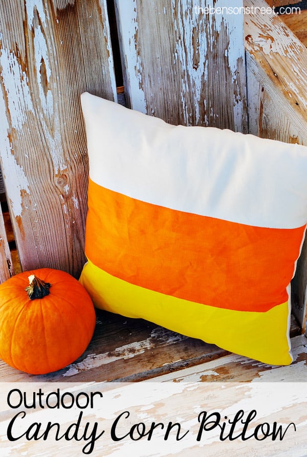 DIY Candy Corn Pillows Tutorial for Fall Decor - The Benson Street