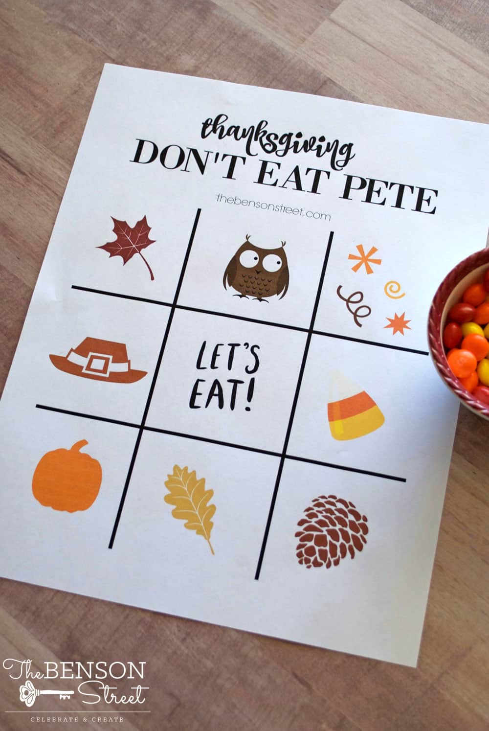 Free Printable Thanksgiving Don't Eat Pete Game Board - The Benson Street