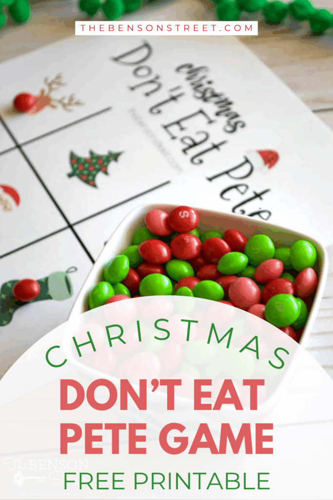 Free Printable Christmas Don't Eat Pete Game Board