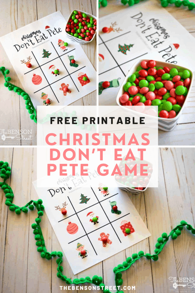 Free Printable Christmas Don't Eat Pete Game Board