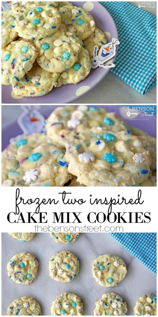 Easy Frozen 2 Inspired Cookies Made with a Cake Mix