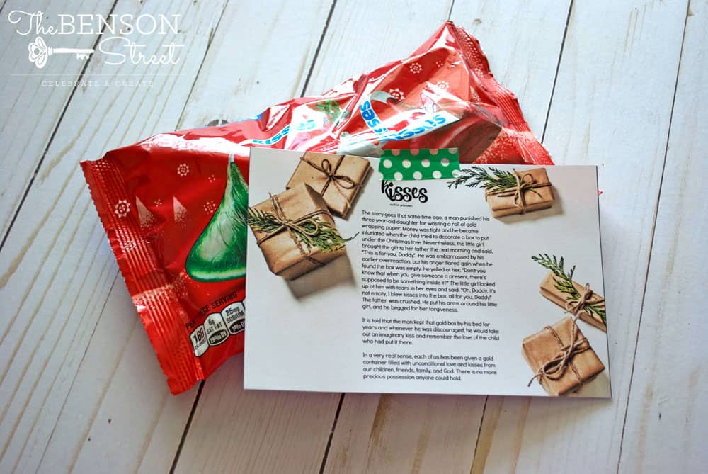 Free Printable Kisses Christmas Story and Gift Idea