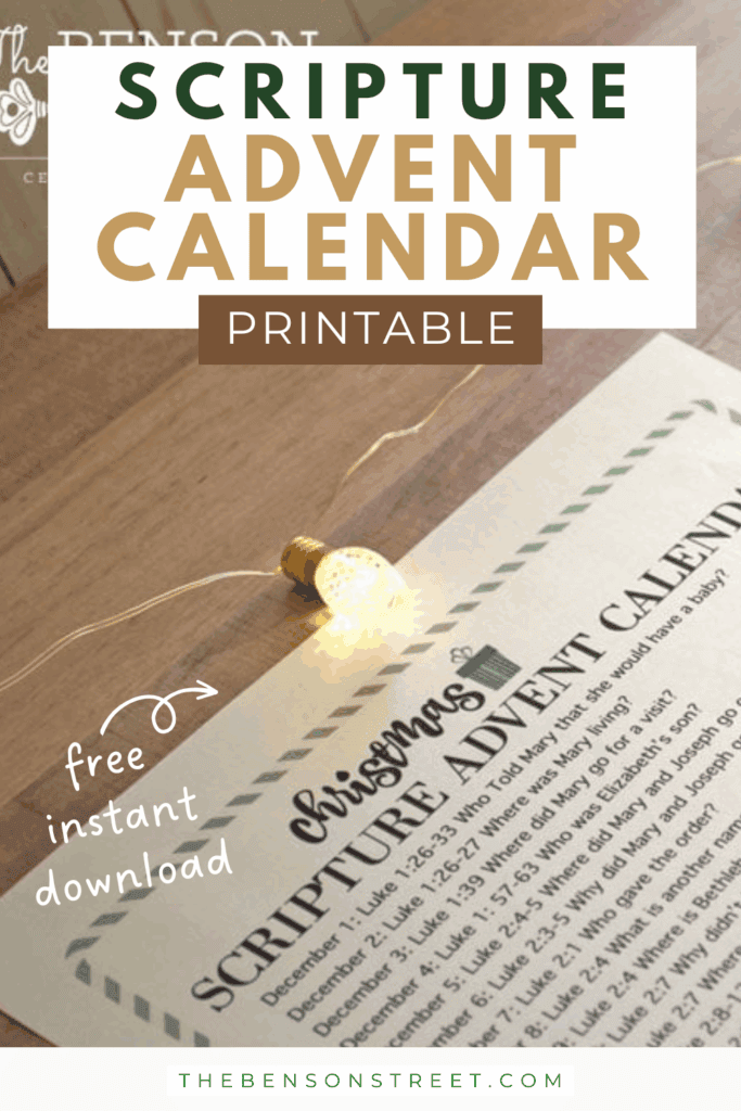 Scripture Advent Calendar - The Benson Street