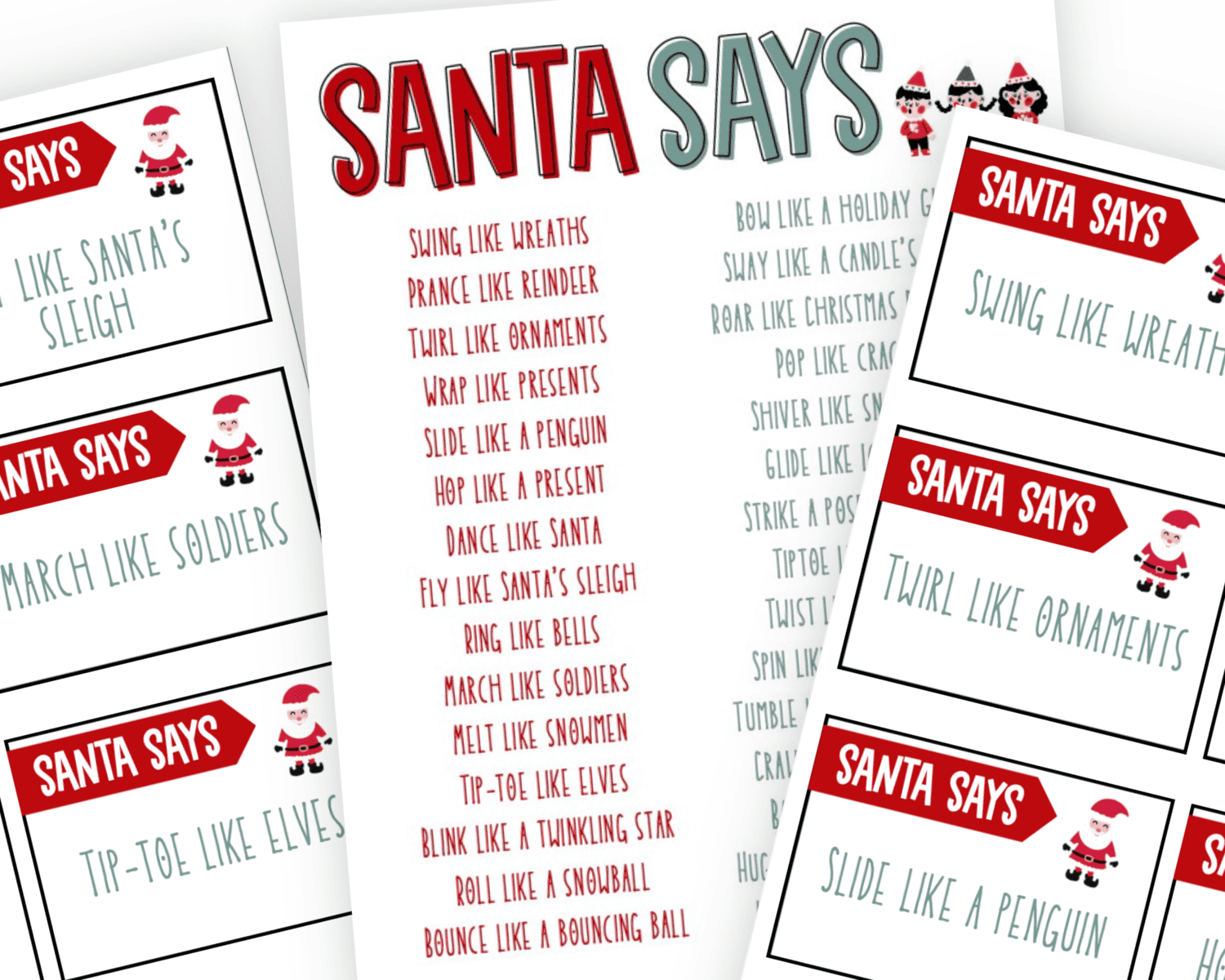 Freebie: Santa Says Printable Game for all ages