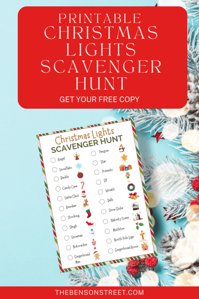 FREE Christmas Decoration Scavenger Hunt Printable