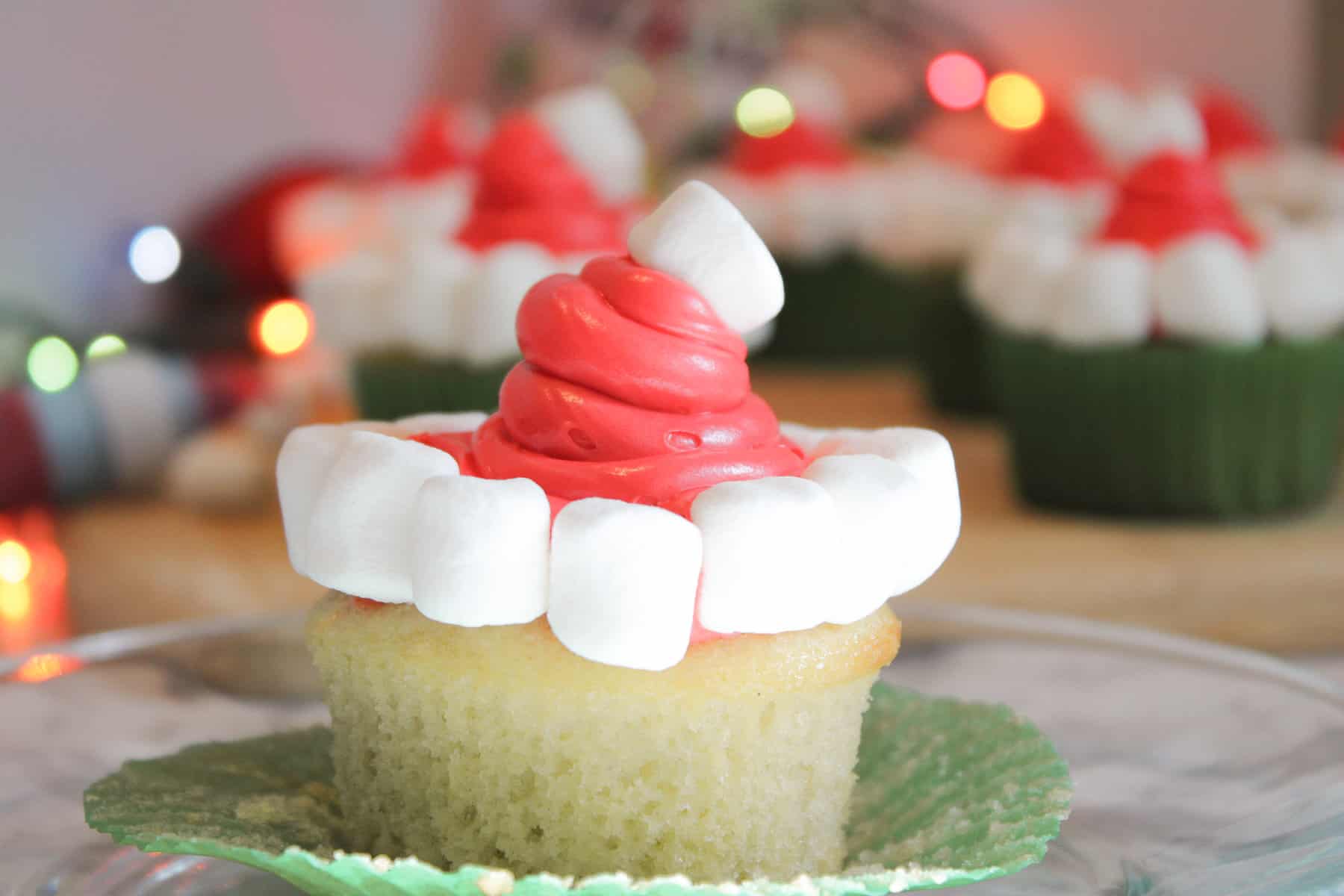 Easy Christmas Dessert: Santa Hat Cupcakes Recipe - The Benson Street