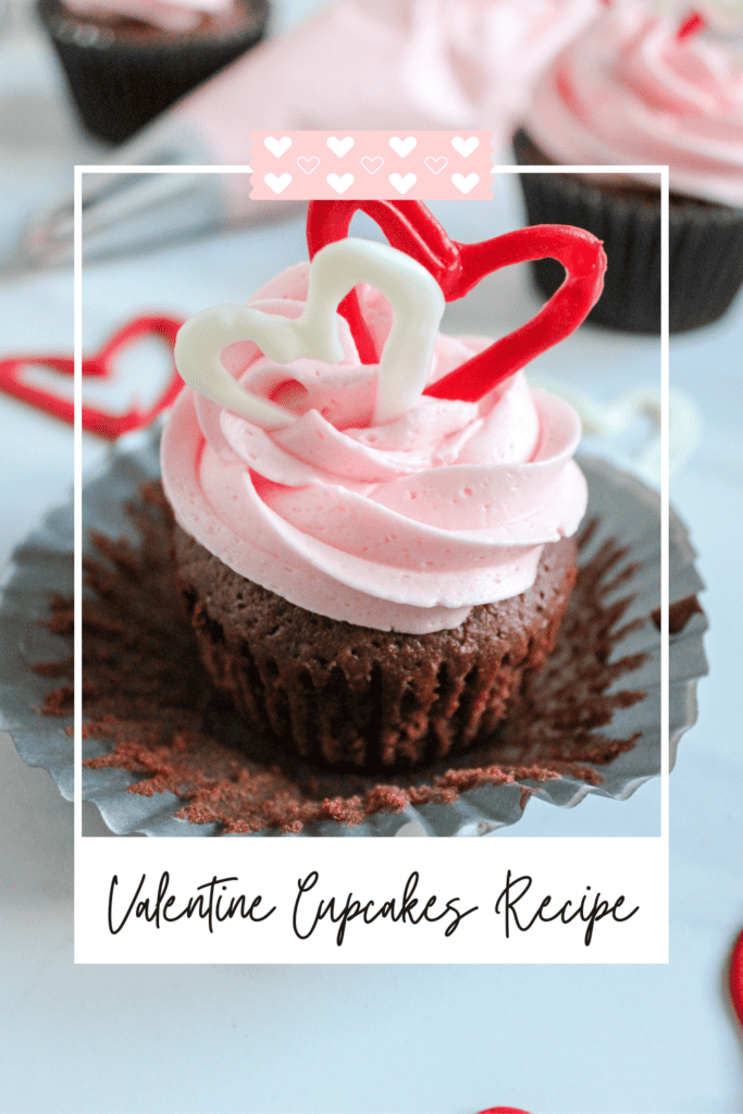 Easy Chocolate Heart Valentine Cupcakes Recipe - The Benson Street