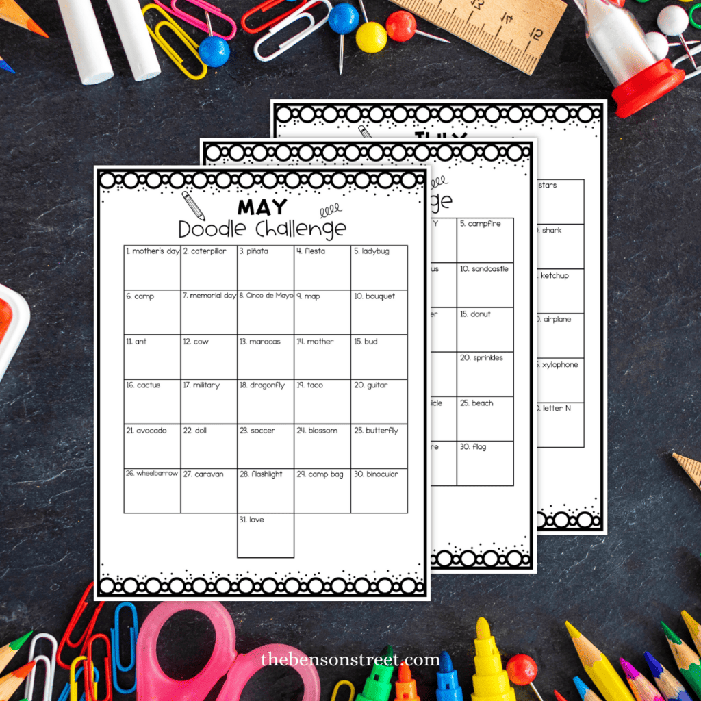 Year Long Doodling Challenge: Daily Drawing Challenges - The Benson Street