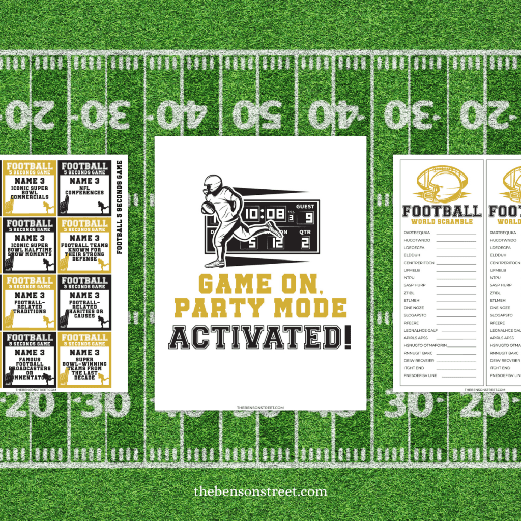 Free Printable Football Party Games: Super Bowl Game Fun