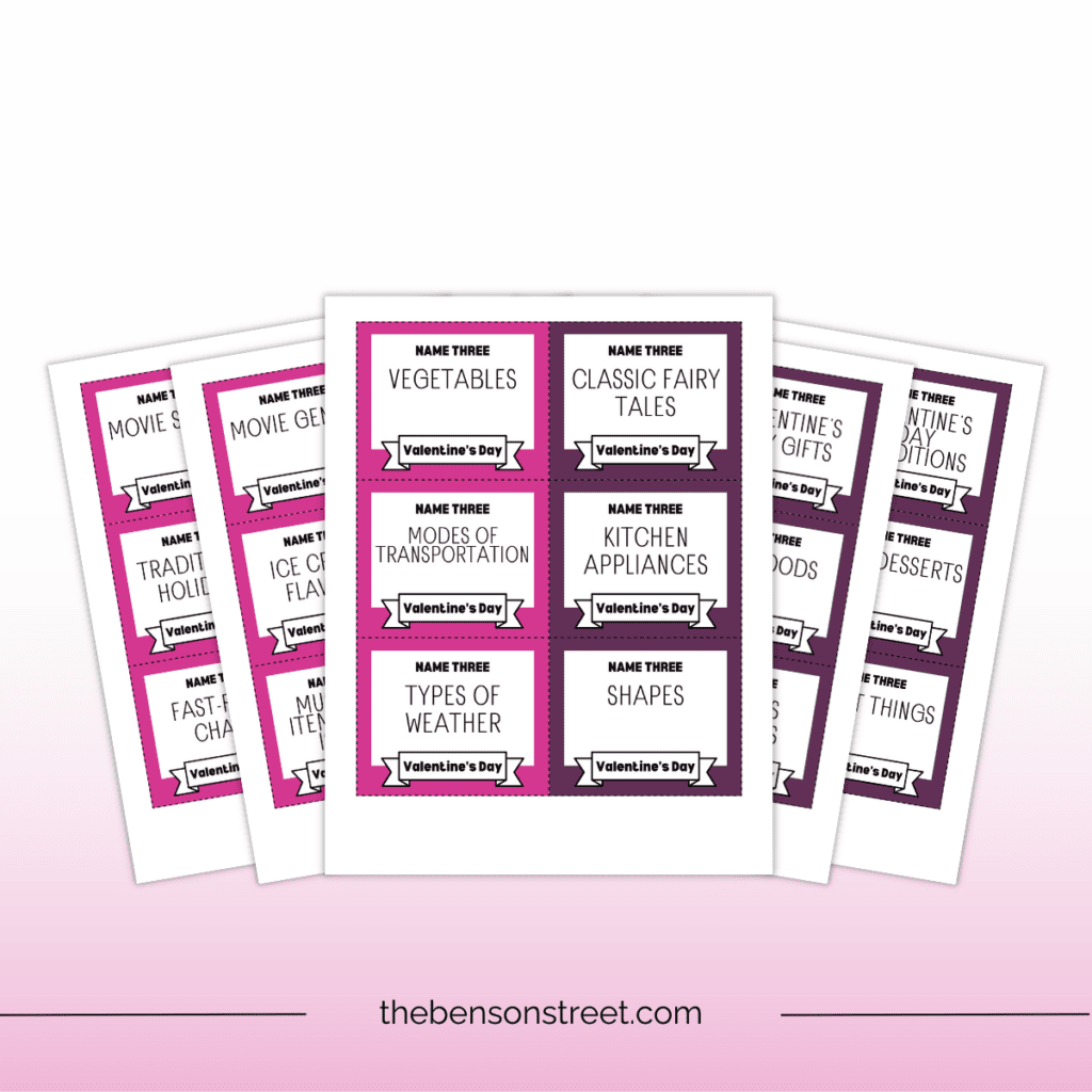 Valentine 5 Second Game: Free Printable Valentine's Day Game - The ...