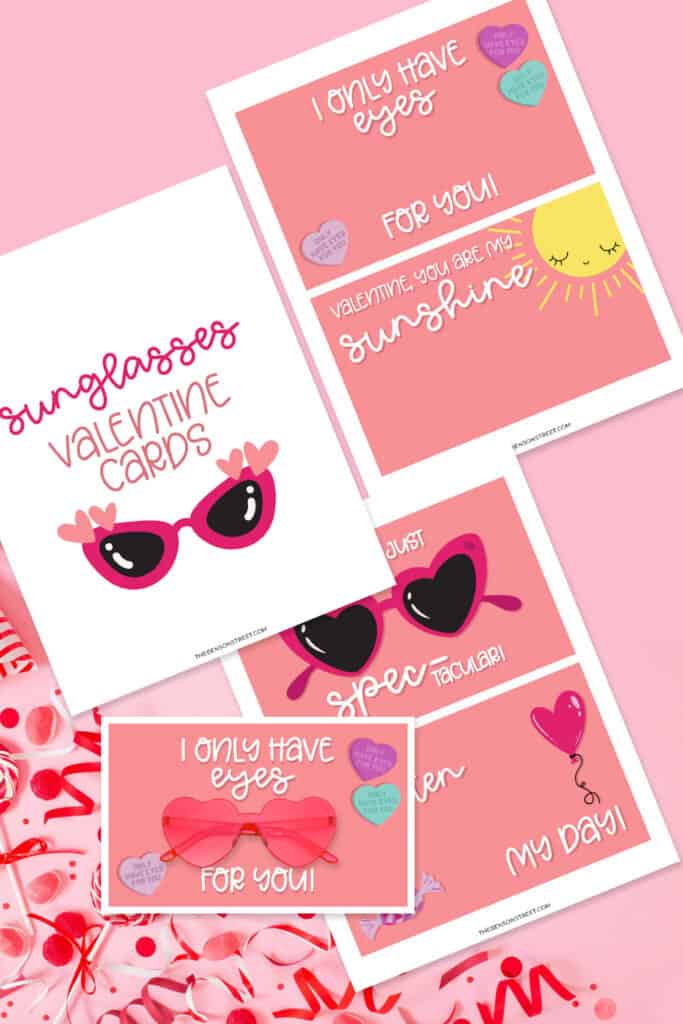 Free Printable Sunglasses Valentines Cards: 4 Card Styles - The Benson ...