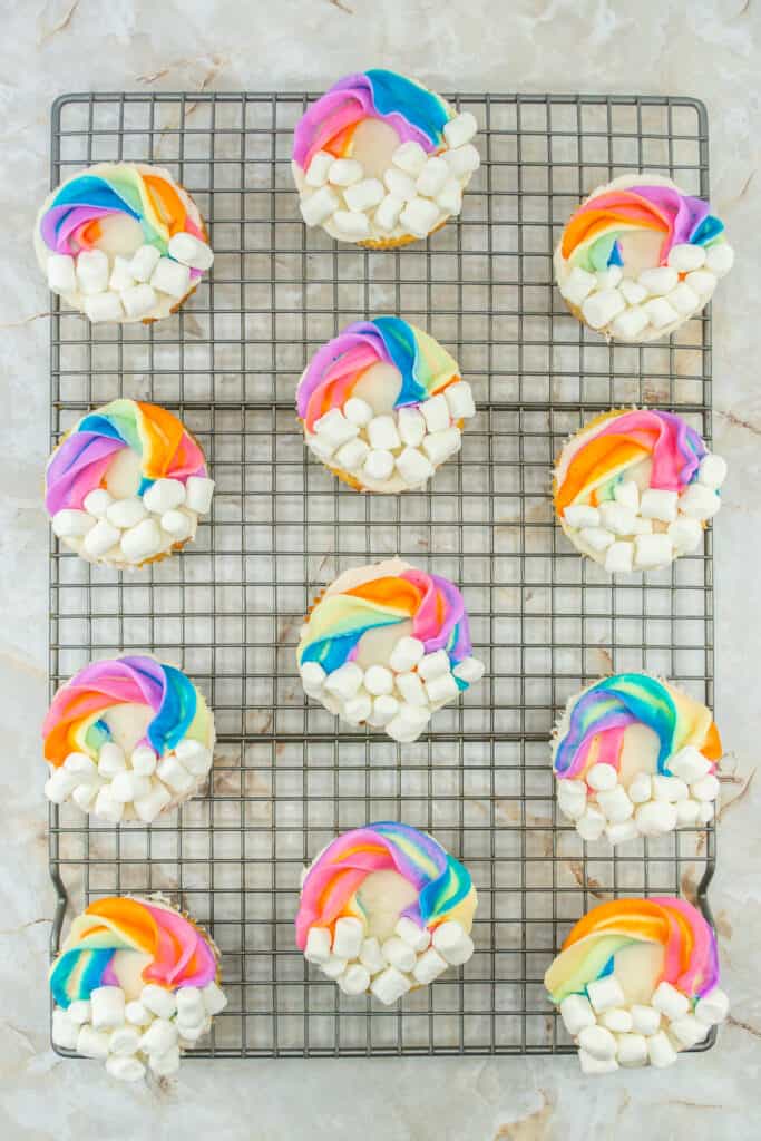 How to Make Perfect Cupcakes with Rainbow Frosting - The Benson Street