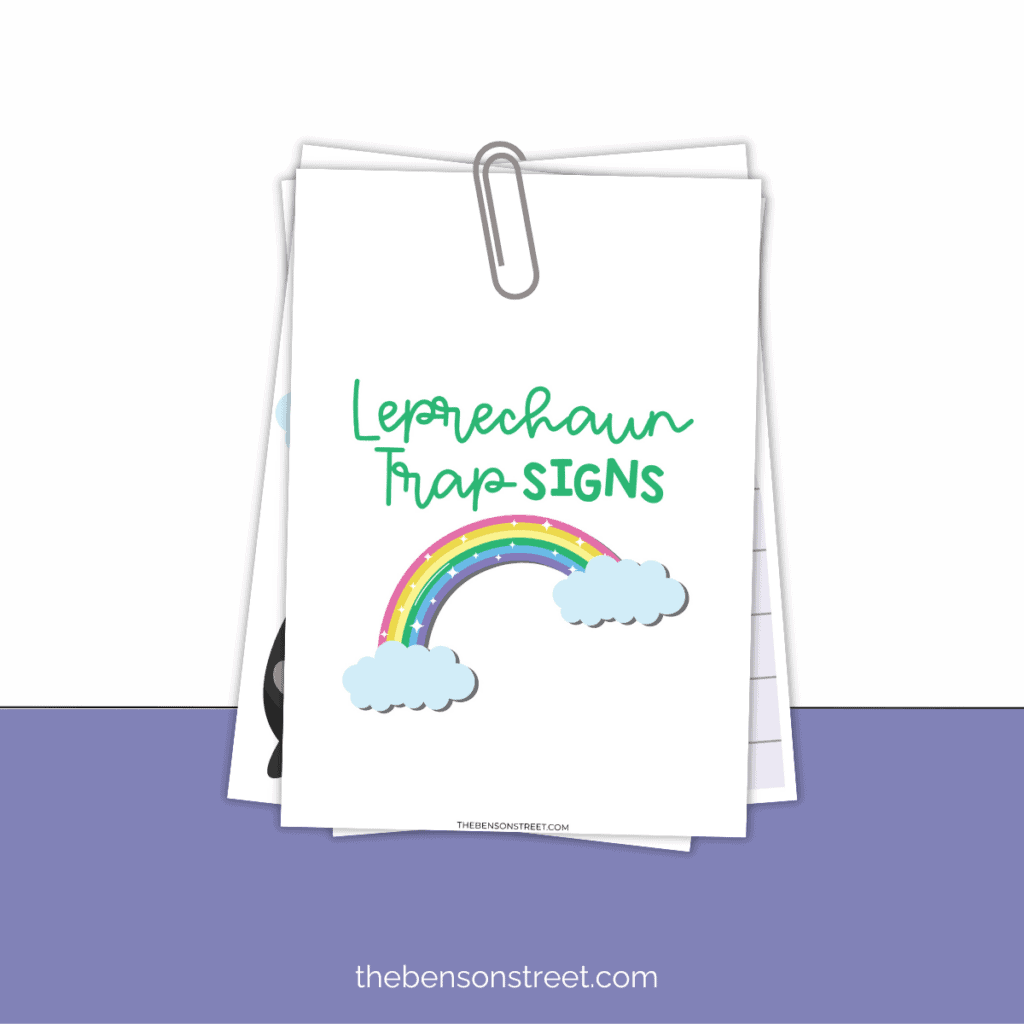 Free Printable Leprechaun Trap Signs - The Benson Street