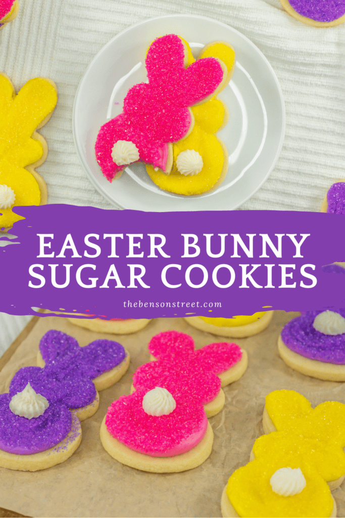 How to Make Easter Bunny Sugar Cookies Recipe - The Benson Street