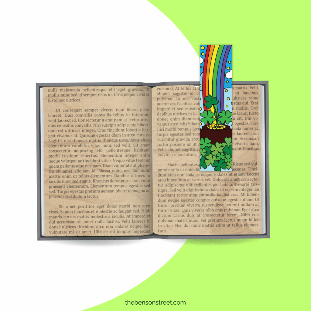 Five Free Printable St. Patrick's Day Coloring Bookmarks