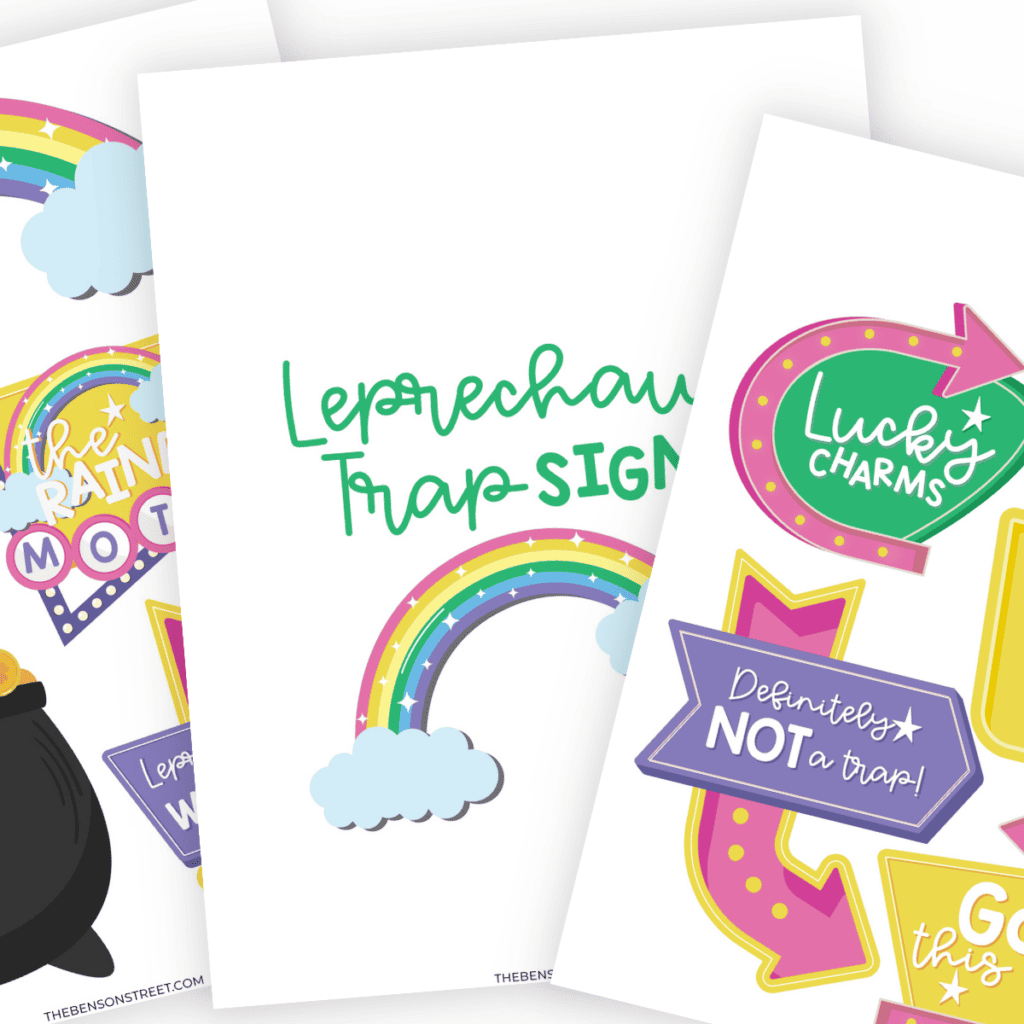 Free Printable Leprechaun Trap Signs - The Benson Street