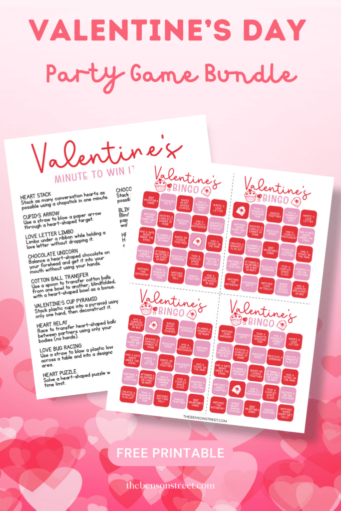 Printable Valentine Party Games: Free Bundle