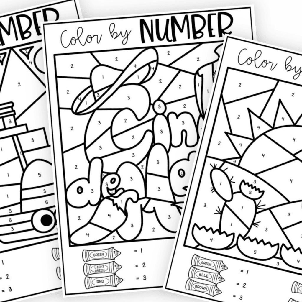FREE Printable Cinco de Mayo Color By Number Pages - The Benson Street