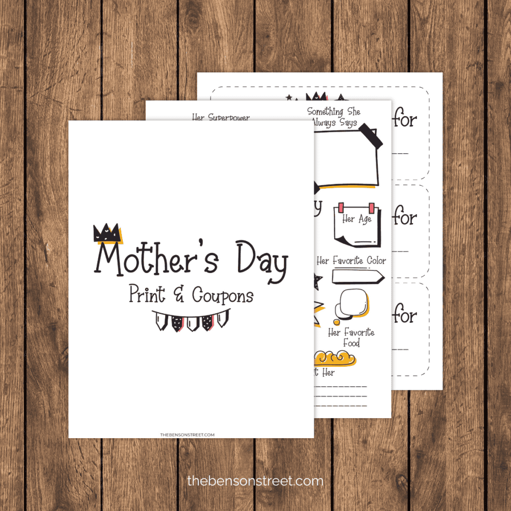 Printable All About My Mom Worksheet for Mother's Day - The Benson Street
