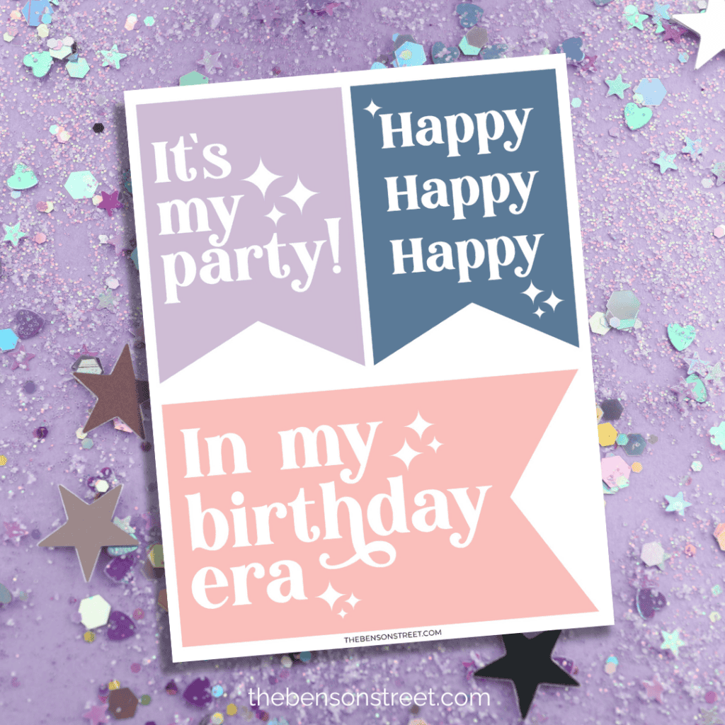 FREE Happy Birthday Tags Printable: Bonus Cards & Flags - The Benson Street