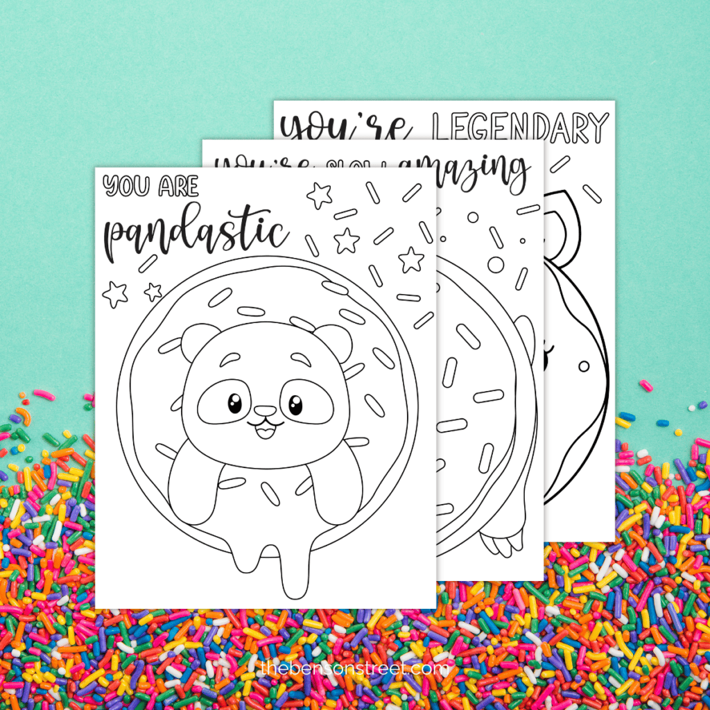 FREE Printable Cute Donut Coloring Pages for Kids - The Benson Street