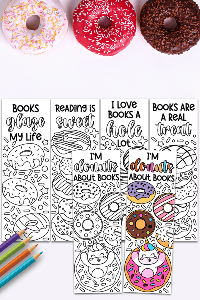 Free Printable Donut Coloring Bookmarks - The Benson Street
