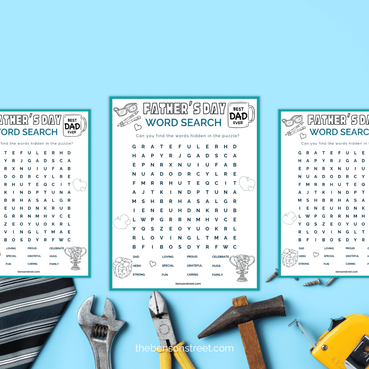 Free Printable Father's Day Word Search Game - The Benson Street