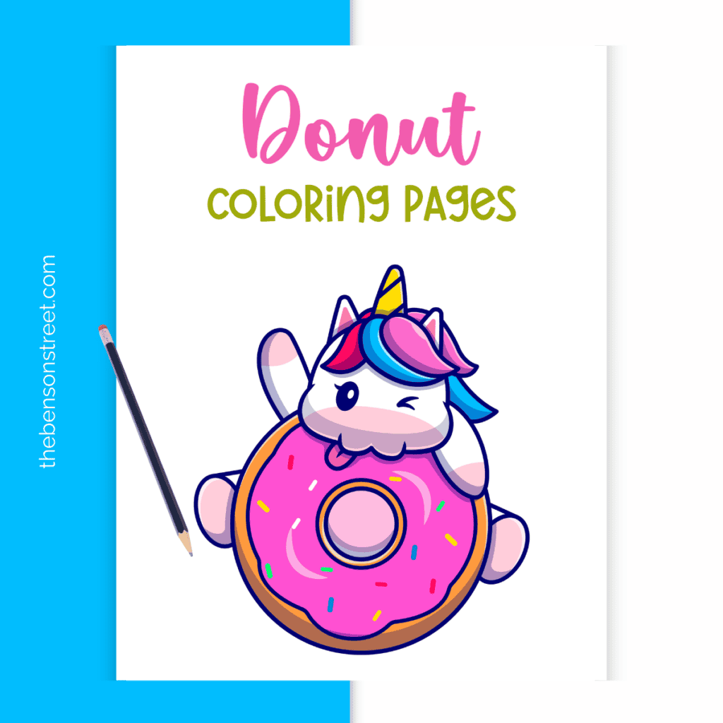FREE Printable Cute Donut Coloring Pages for Kids - The Benson Street