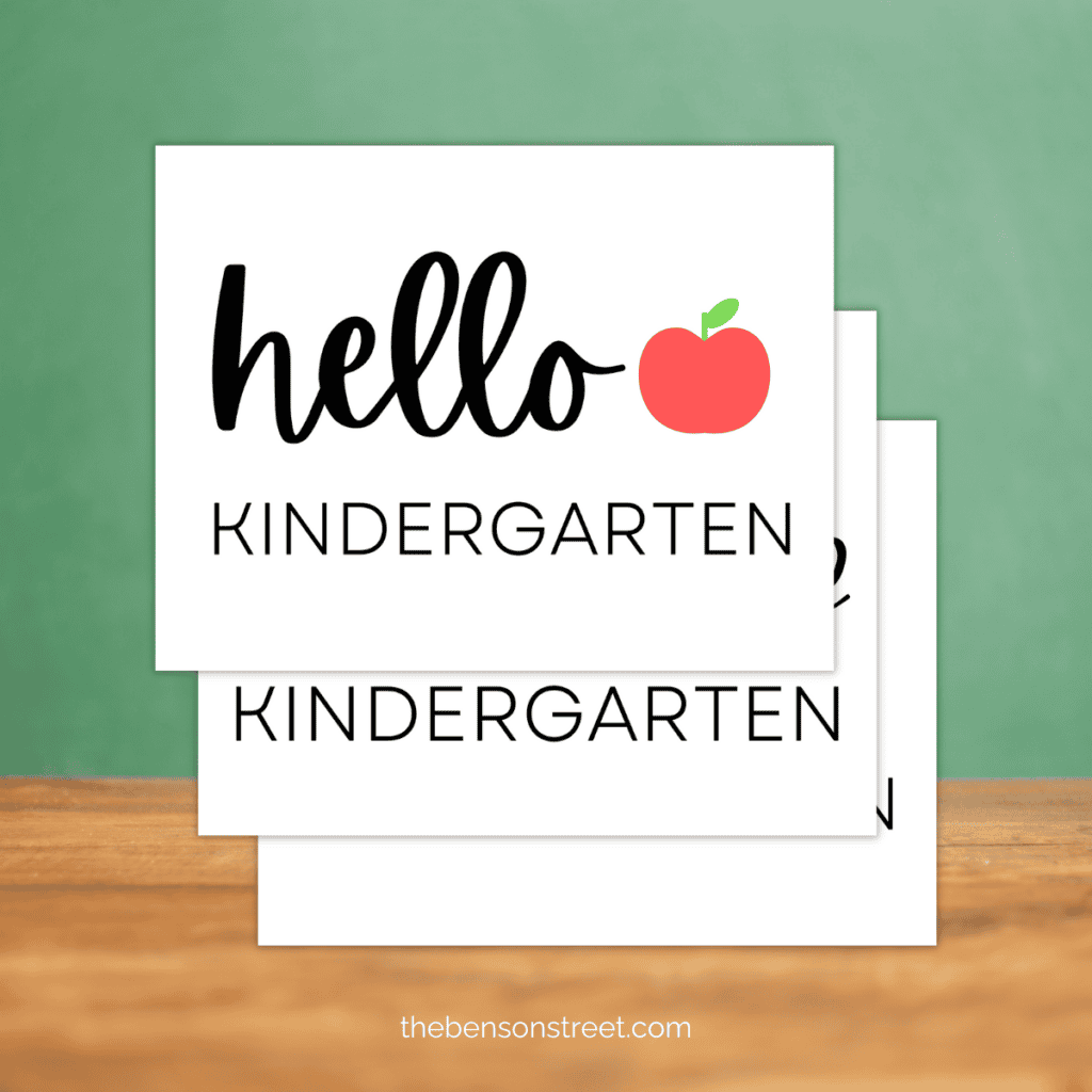 First Day of School Sign Ideas: FREE Printable Prop Signs - The Benson ...