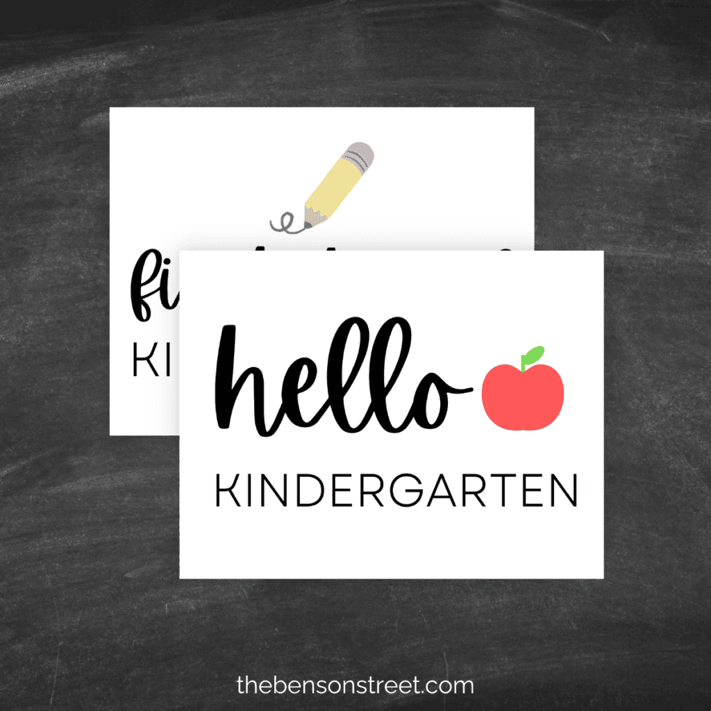 First Day of School Sign Ideas: FREE Printable Prop Signs - The Benson ...