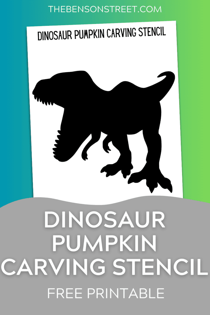 Free Printable Dinosaur Pumpkin Stencil for Easy Carving - The Benson ...