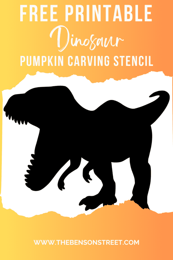 Free Printable Dinosaur Pumpkin Stencil for Easy Carving - The Benson ...
