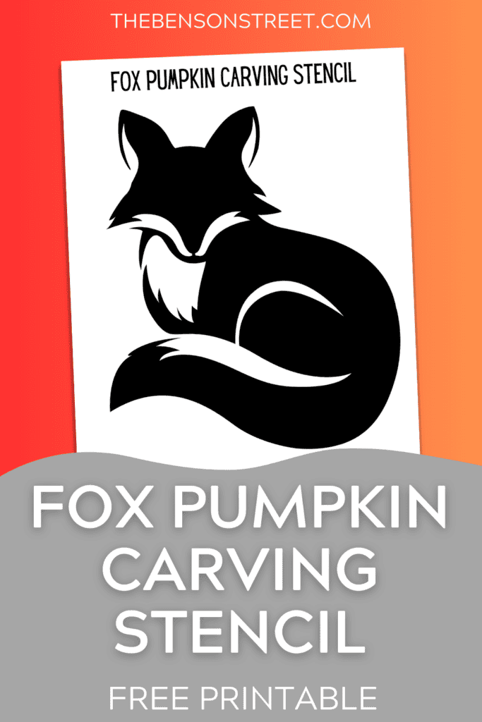 Free Printable Fox Pumpkin Stencil: Easy Pumpkin Carving - The Benson ...
