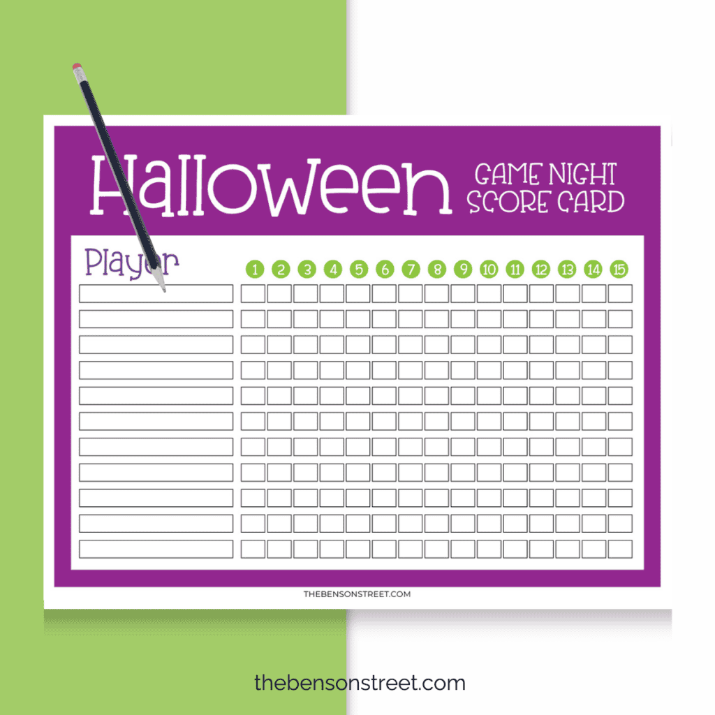 Printable Halloween Games for a Halloween Game Night - The Benson Street