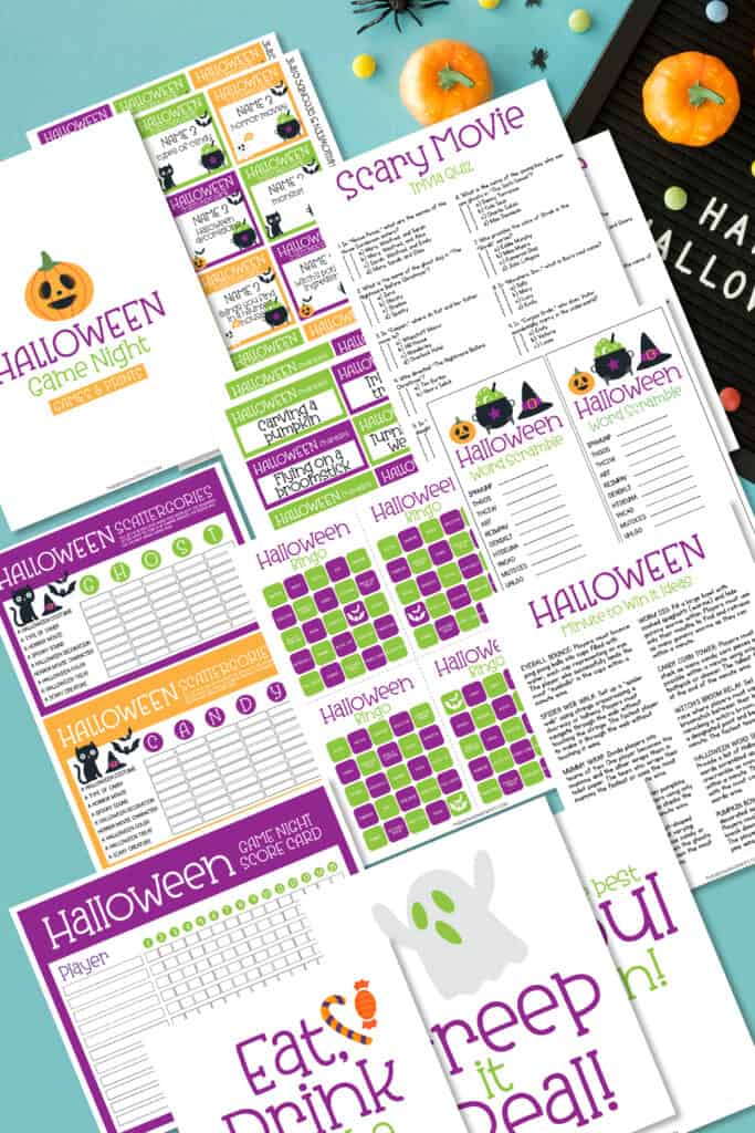 Printable Halloween Games for a Halloween Game Night