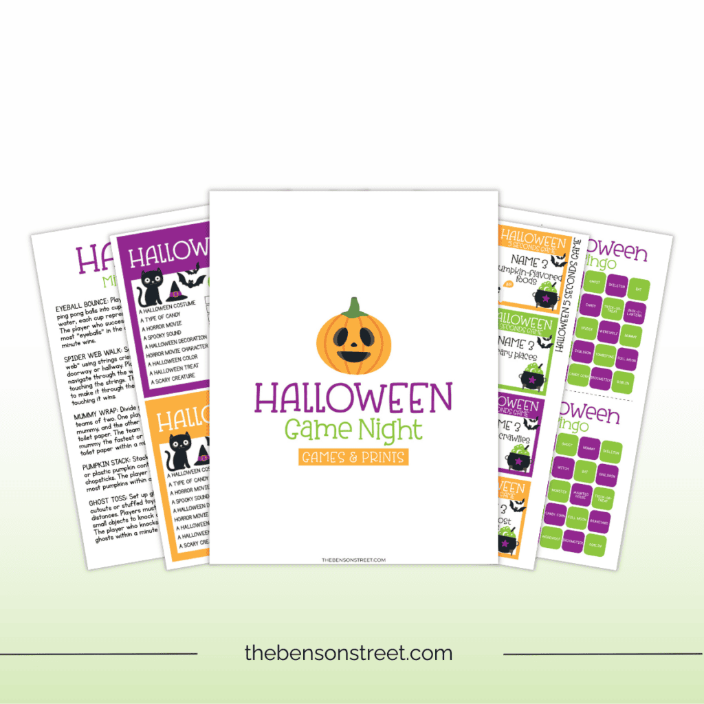 Printable Halloween Games for a Halloween Game Night - The Benson Street