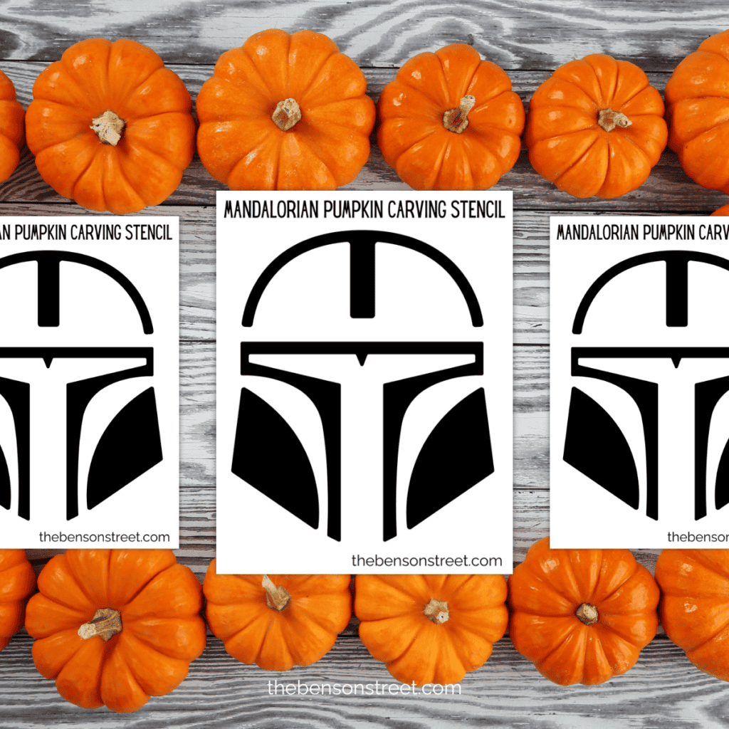 Mandalorian Pumpkin Stencil