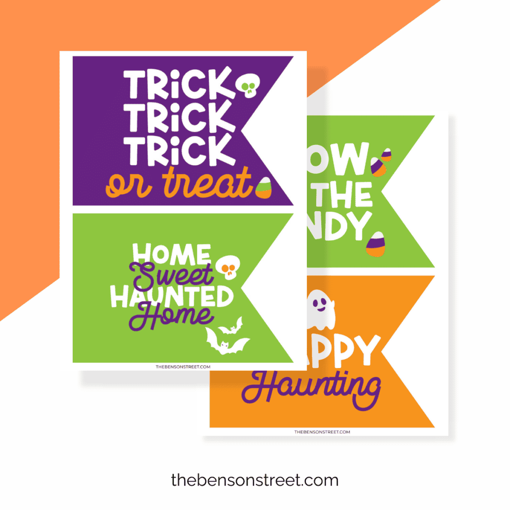 Free Printable Halloween Party Flags: Add Spooky Fun to Your ...