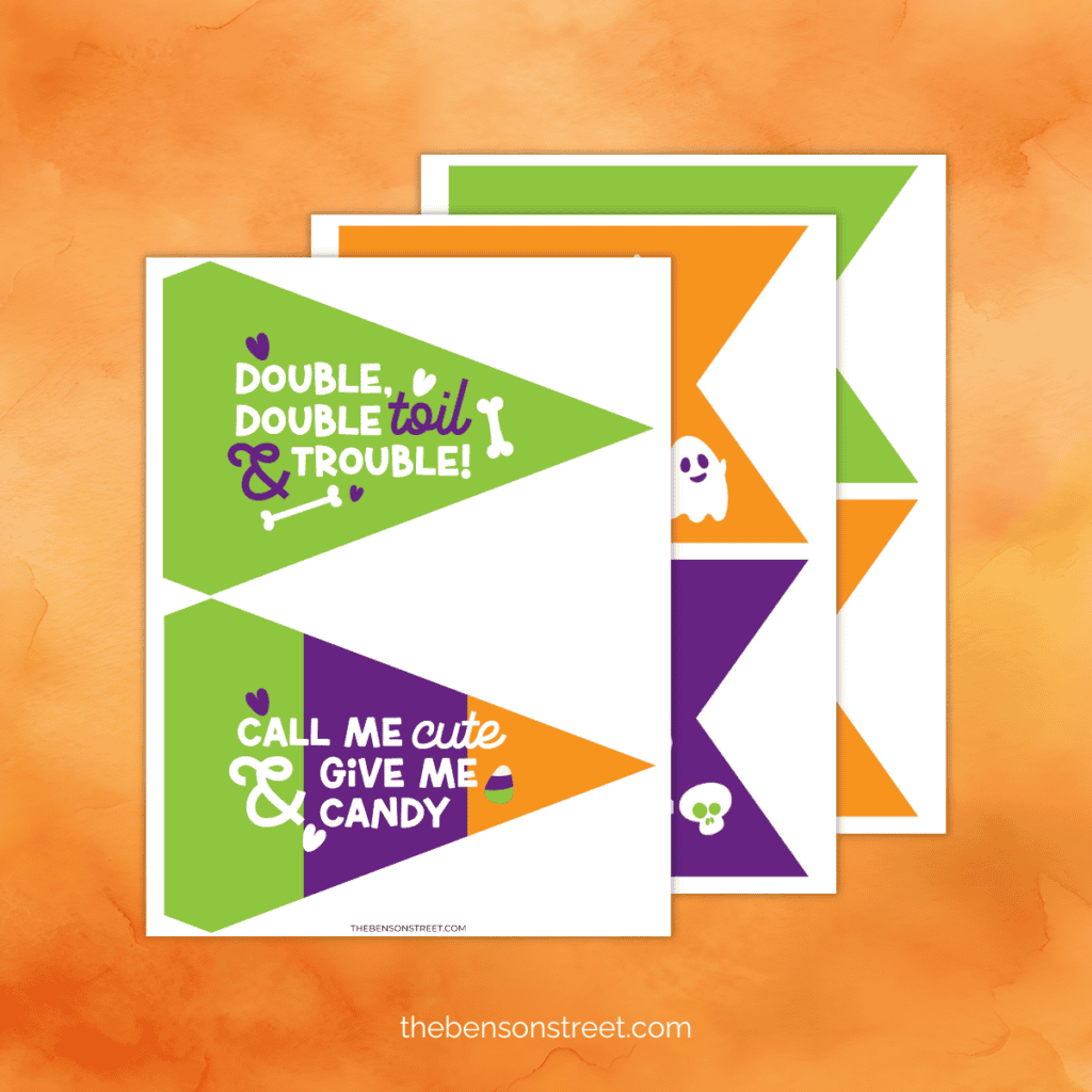Free Printable Halloween Party Flags: Add Spooky Fun to Your ...