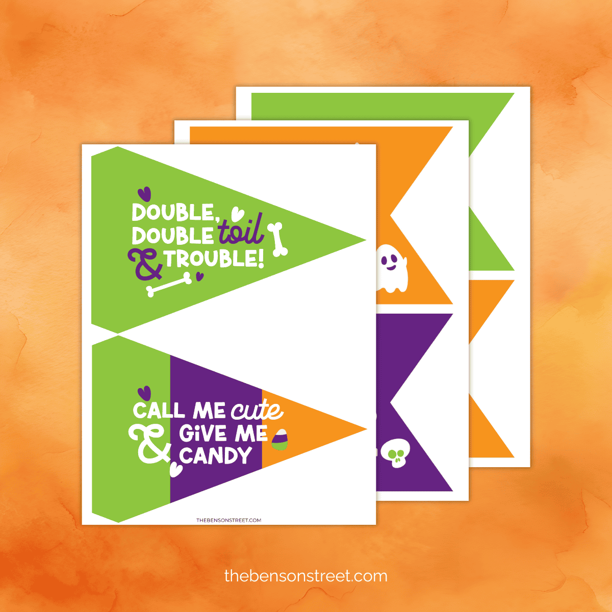 Free Printable Halloween Party Flags: Add Spooky Fun to Your ...
