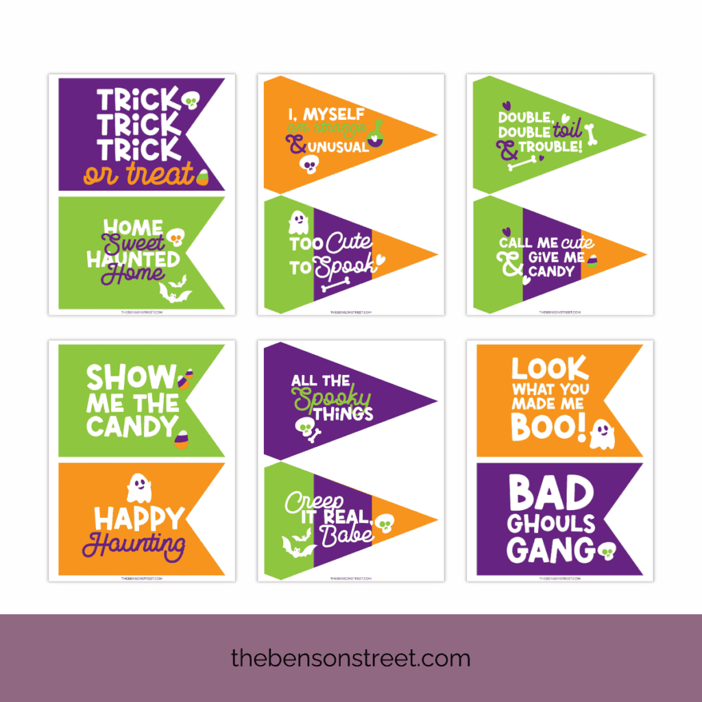 Free Printable Halloween Party Flags: Add Spooky Fun to Your ...