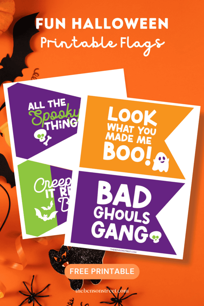 Free Printable Halloween Party Flags: Add Spooky Fun to Your ...
