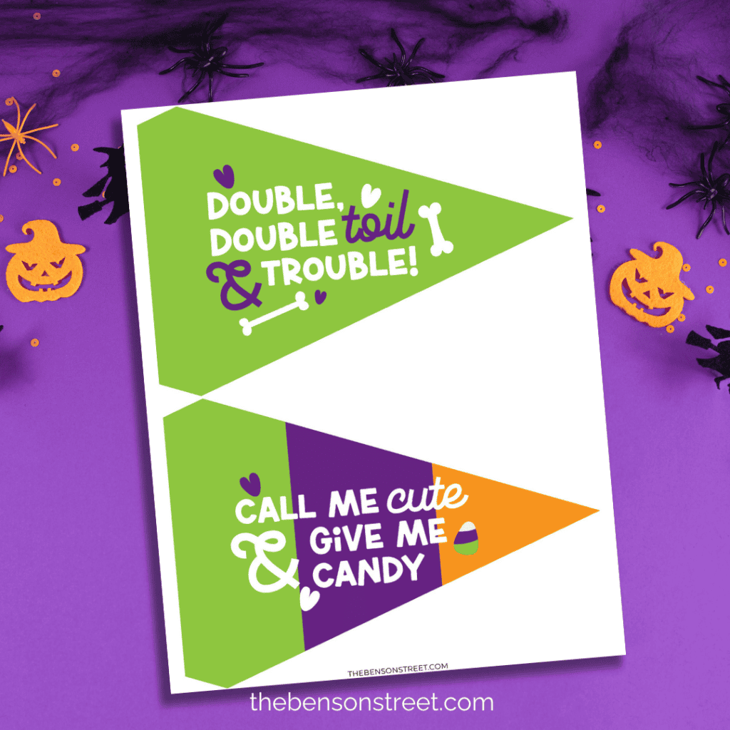 Free Printable Halloween Party Flags: Add Spooky Fun to Your ...