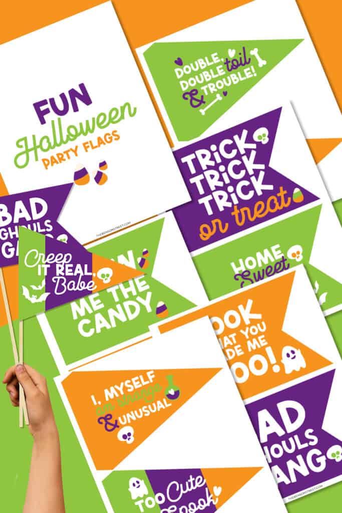 Free Printable Halloween Party Flags: Add Spooky Fun to Your ...
