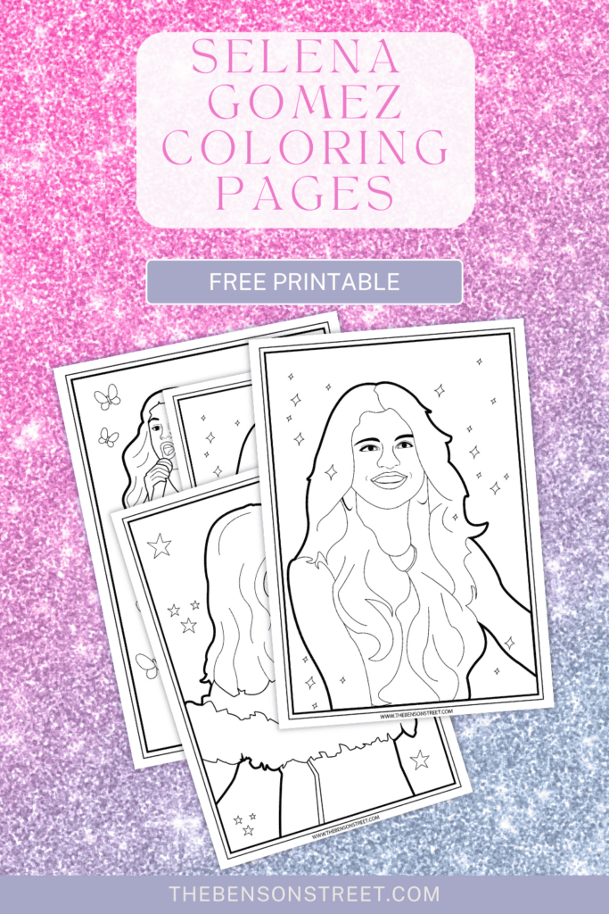 FREE Printable Selena Gomez Coloring Pages - The Benson Street