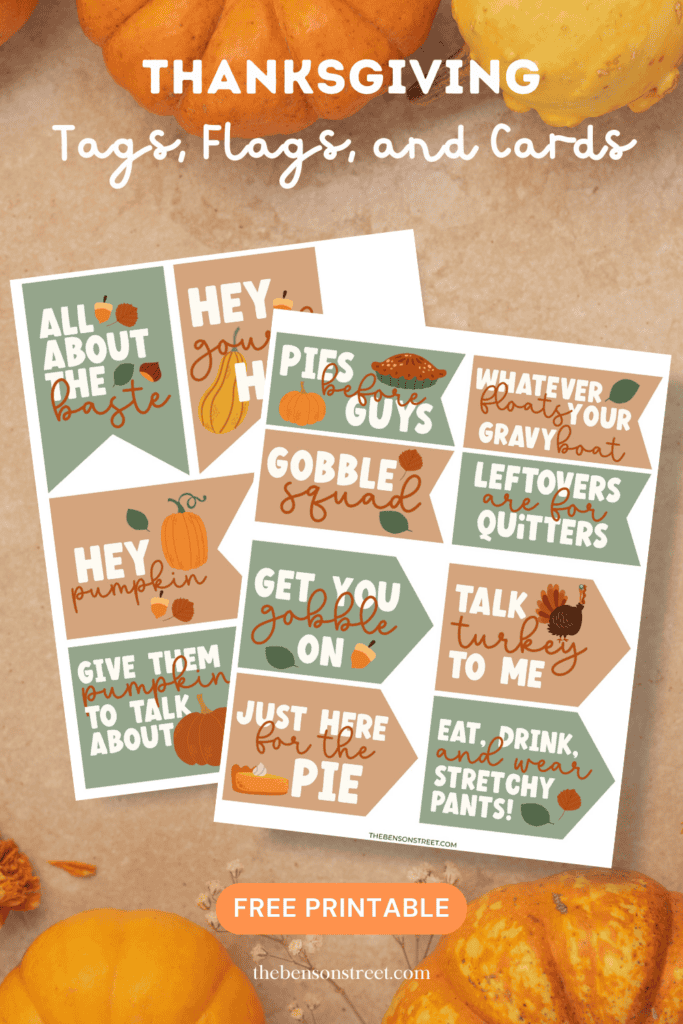 Tags, Flags & Cards: Happy Thanksgiving Tags Free Printable