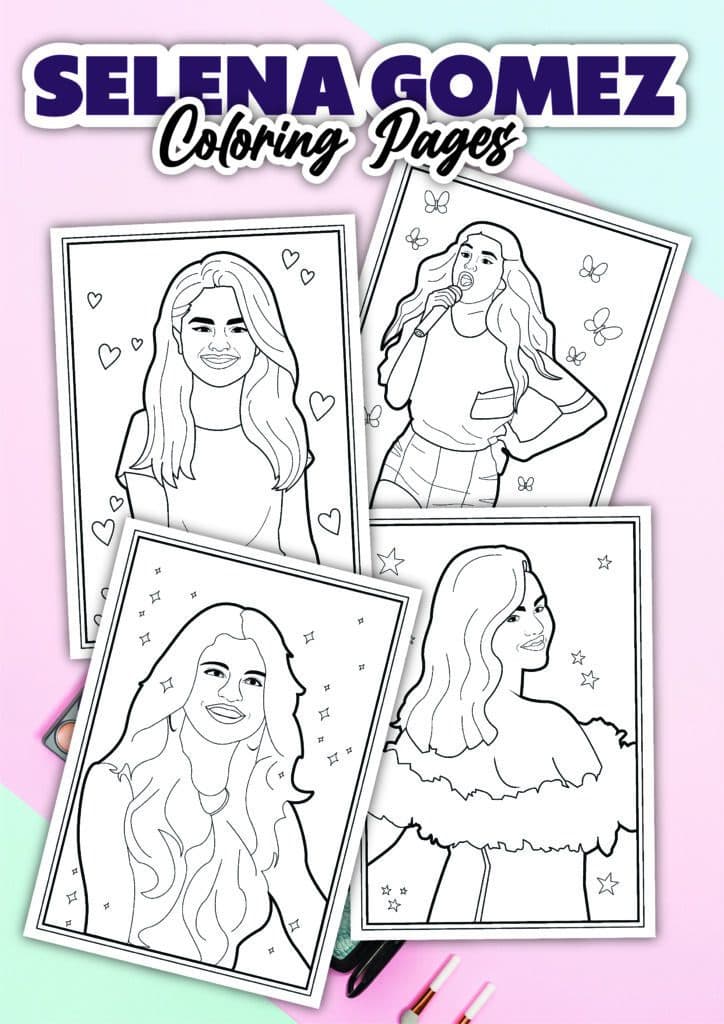 FREE Printable Selena Gomez Coloring Pages - The Benson Street